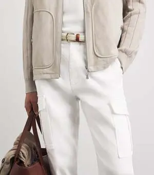 Eleventy Stretch-cotton Cargo Trousers