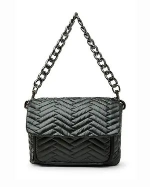 THINK ROYLN Muse Moto Medium Quilted Nylon Crossbody Bag