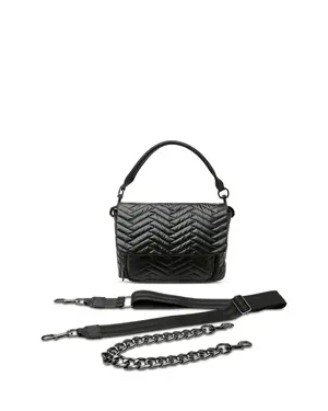 THINK ROYLN Muse Moto Medium Quilted Nylon Crossbody Bag