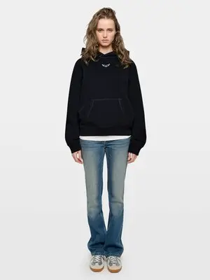 Zadig&Voltaire Georgy Sweatshirt With Rhinestone Embellishments - Encre
