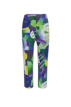 Issey Miyake Abstract Pattern Trousers - Multicolour