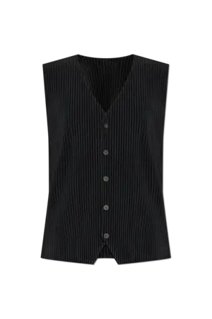 Issey Miyake Pleated Vest - Black