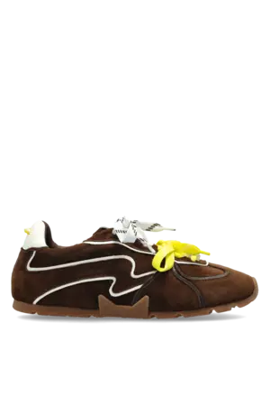 NAKED WOLFE Adored" Suede Low Top Sneakers - Brown