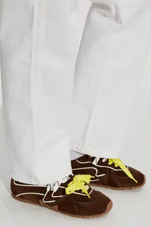 NAKED WOLFE Adored" Suede Low Top Sneakers - Brown