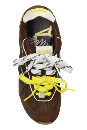 NAKED WOLFE Adored" Suede Low Top Sneakers - Brown