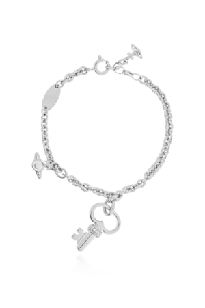 VIVIENNE WESTWOOD Baya" Bracelet With Key Charm - Silver