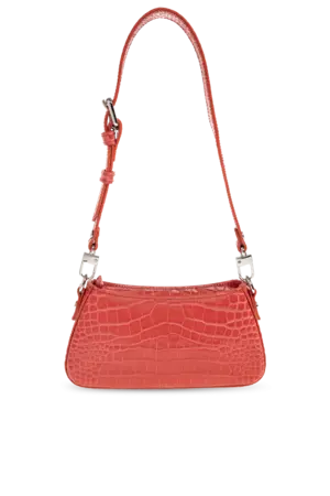 VIVIENNE WESTWOOD Tasha Crocodile-embossed Leather Shoulder Bag - Pink