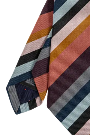 Paul Smith Multicolor Stripe Silk Neck Tie - Multicolour
