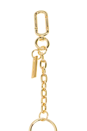 Marc Jacobs Golden Bag Charm With Floral Motif