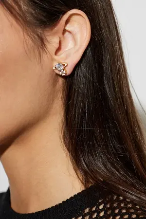 VIVIENNE WESTWOOD Millie Mismatched Orb And Heart Crystal Earrings