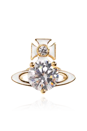 VIVIENNE WESTWOOD Millie Mismatched Orb And Heart Crystal Earrings
