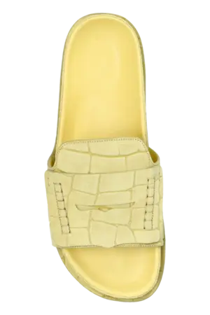 Jacquemus Suede Crocodile Effect Slides