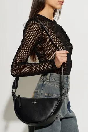 VIVIENNE WESTWOOD Leather Crescent Shoulder Bag