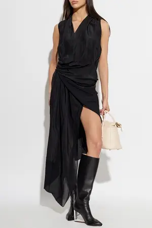 MAISON MARGIELA Asymmetrical Draped Maxi Dress