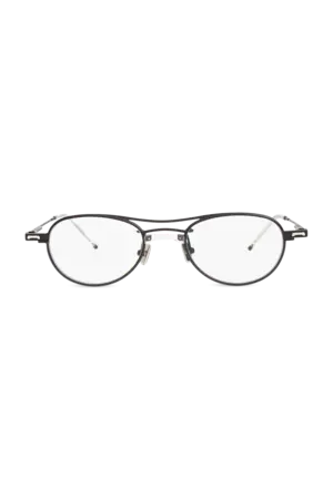 Maison Kitsuné X A. Society Oval Titanium Sunglasses - Black