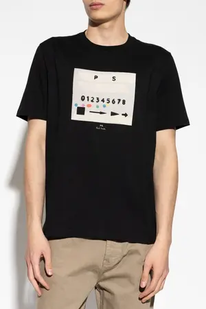 Paul Smith T-shirt With Colorful Print - Black