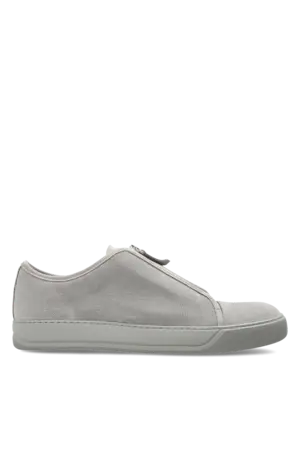 LANVIN Bb1 Suede Sneakers With Zipper Closure - Grey