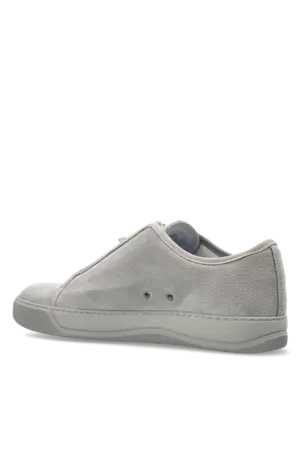 LANVIN Bb1 Suede Sneakers With Zipper Closure - Grey