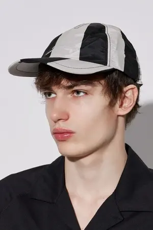 Jacquemus Striped Baseball Cap - Grey