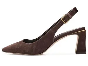Vince Camuto Hamden Buckle Slingback Pumps - Brown