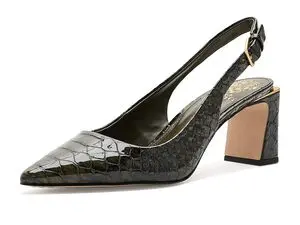 Vince Camuto Hamden Buckle Slingback Pumps - Olive