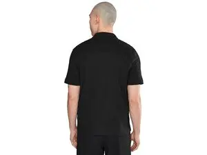 Vince Mesh Knit Short Sleeve Cabana Shirt T Shirt - Black