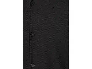 Vince Mesh Knit Short Sleeve Cabana Shirt T Shirt - Black