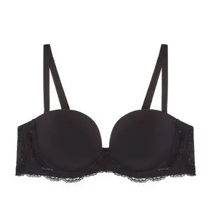 JOURNELLE Sapna Strapless Plunge Noir Bra - Black
