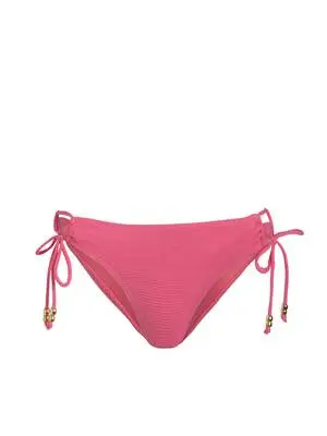 CHANGE OF SCENERY Taryn Hipster Tie Bottom In Hibiscus Metallic - Yellow
