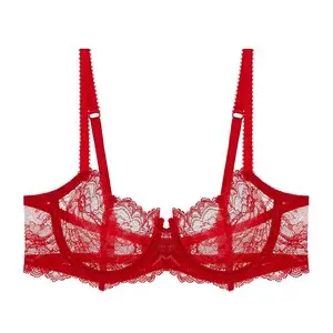 JOURNELLE Anais Low Balconette Bra Scarlet - Red