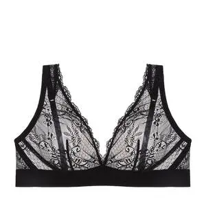 JOURNELLE Sapna Plunge Bralette Noir - Black