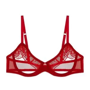 JOURNELLE Odette Open Cup Bra Scarlet - Red