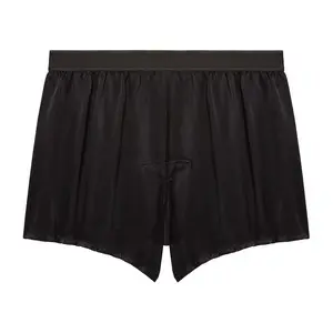 JOURNELLE Iris Silk Satin Boxer - Black