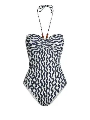CHANGE OF SCENERY Talia One-piece Swimsuit - Blue/white
