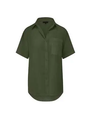 CHANGE OF SCENERY Michelle Button-down Shirt - Green
