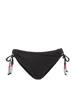 CHANGE OF SCENERY Taryn Hipster Tie Bottom In Textured Fabric - Black