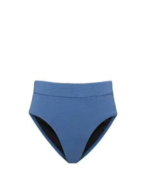 CHANGE OF SCENERY High-waisted High-cut Bikini Bottom - Blue