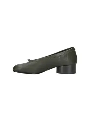 MAISON MARGIELA Tabi Ballet Flats In Sheep Leather - Green