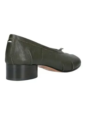 MAISON MARGIELA Tabi Ballet Flats In Sheep Leather - Green