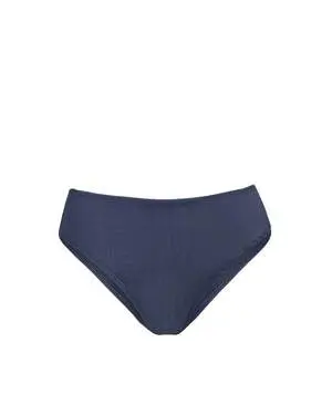 CHANGE OF SCENERY Classic Midrise Bikini Bottom In Indigo Twill - Blue