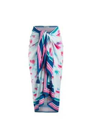 CHANGE OF SCENERY Green / Blue Melanie Pareo In Cielo Print - Green/blue