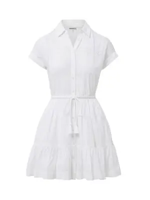 CHANGE OF SCENERY Sarah Eyelet Cotton Shirtdress