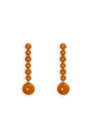 LAVANI JEWELS Hibiscus Earrings - Orange