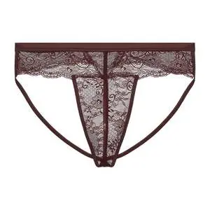 JOURNELLE Sapna Jock Strap Thong Chocolat - Brown