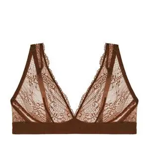 JOURNELLE Sapna Plunge Bralette Chocolat - Brown