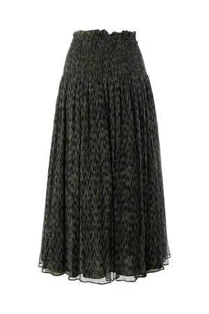 EXQUISE Vada Pleated Midi Skirt