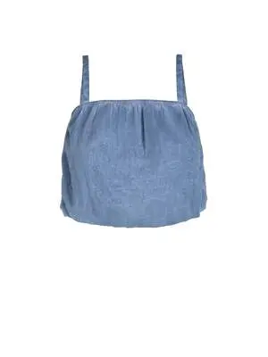 CHANGE OF SCENERY Dani Bubble Hem Top - Blue