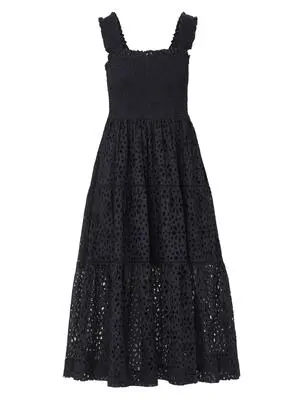 CHANGE OF SCENERY Kristen Cotton Lace Maxi Dress - Black