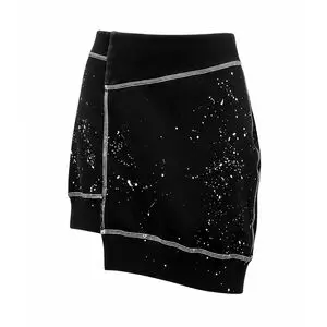 GAO REPUBLIC Fleece Jersey Mini Column Skirt