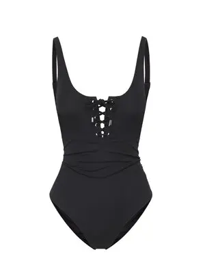CHANGE OF SCENERY Textured Taylor Underwire One Piece - Black